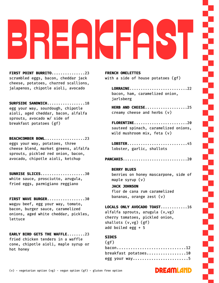 Menu – Aviator Nation Dreamland