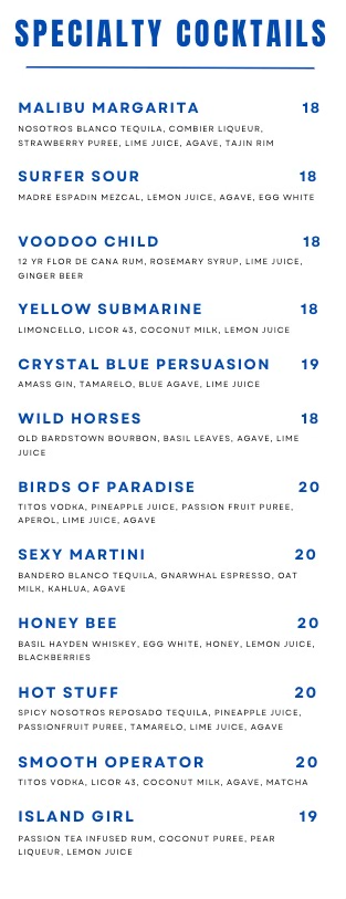 Menu – Aviator Nation Dreamland